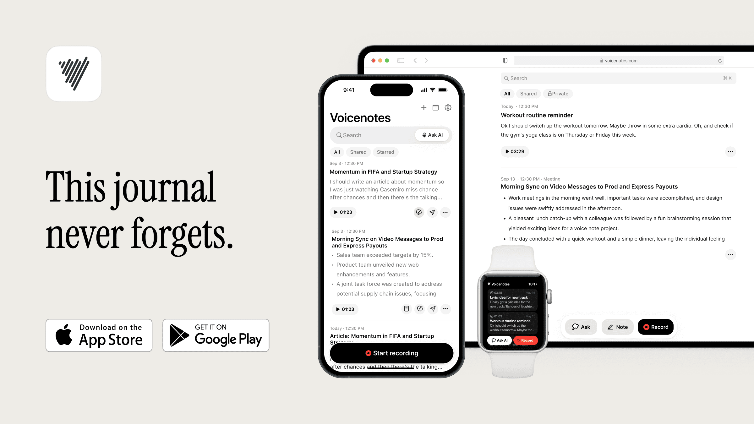 Audio Journaling | Voicenotes