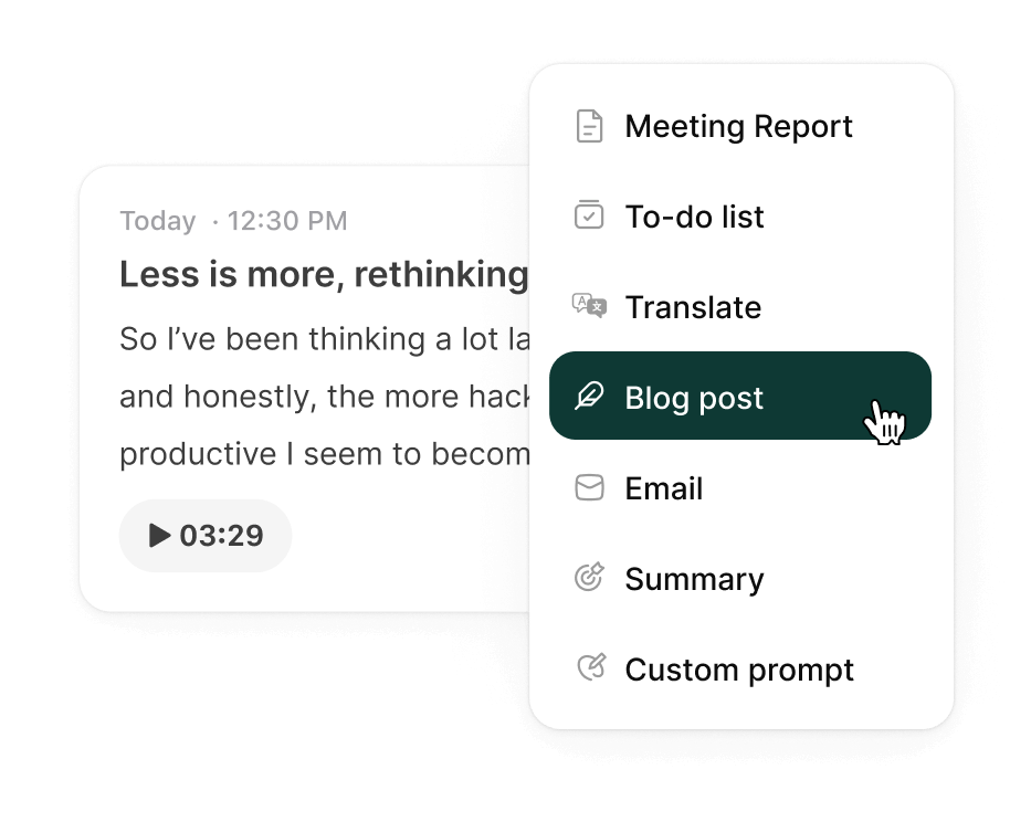 Voicenotes: AI Notes and Meetings